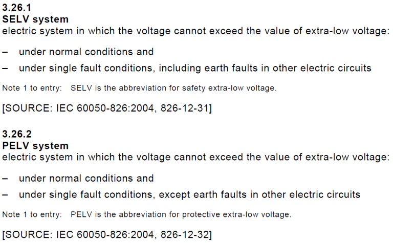 Clause 3 – How to understand the definition of “protective extra-low ...